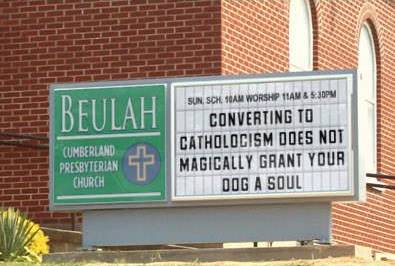 Email Forwards Fun!: All Dogs Go To Heaven - Church Sign Battle